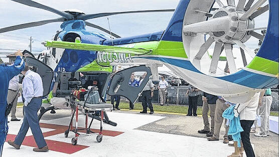 Bladen County Hospital cuts ribbon on new helicopter | Bladen Journal
